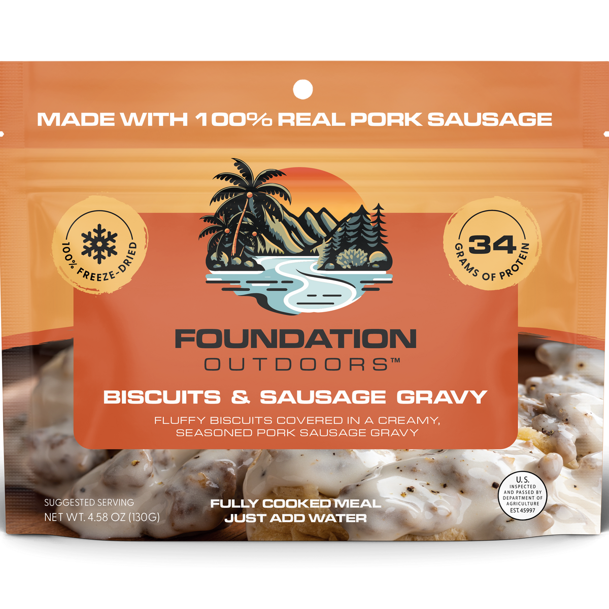 FOUNDATION Outdoors Biscuits & Gravy Meal